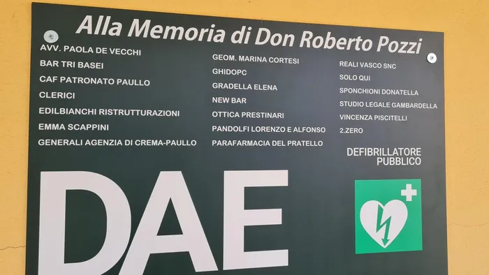 PAULLO Installato un defibrillatore in memoria di don Roberto Pozzi ...